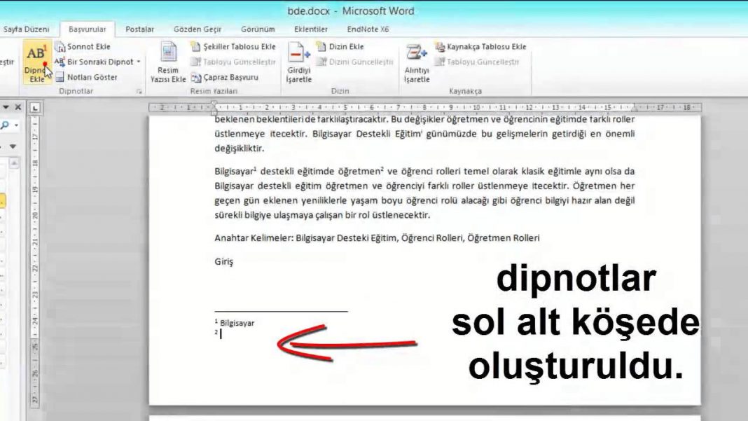 Dipnot nedir? Ne Demek? Nasıl Yazılır? Neden Verilir? Nasıl Verilir ...